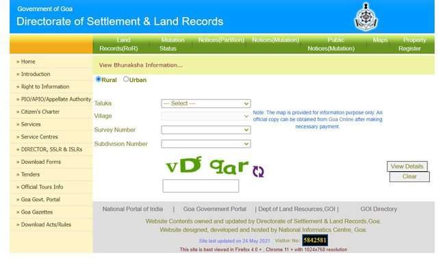 Goa Land Records: Check Mutation Status, Search Surveys Maps