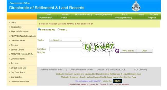 Goa Land Records: Check Mutation Status, Search Surveys Maps