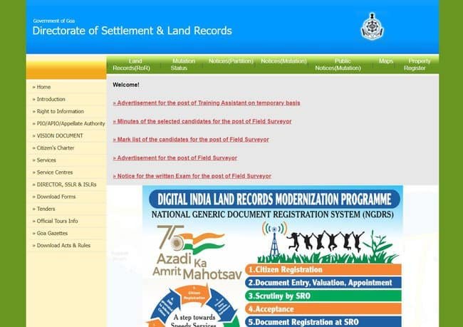 Goa Land Records: Check Mutation Status, Search Surveys Maps