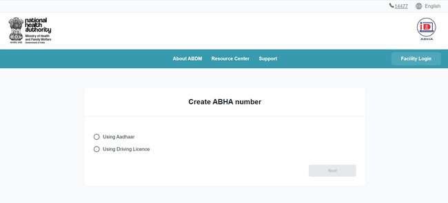ABHA Health ID Card Registration 2025 at healthid.ndhm.gov.in