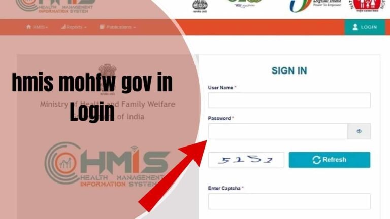hmis mohfw gov in Login Online with Username and Password